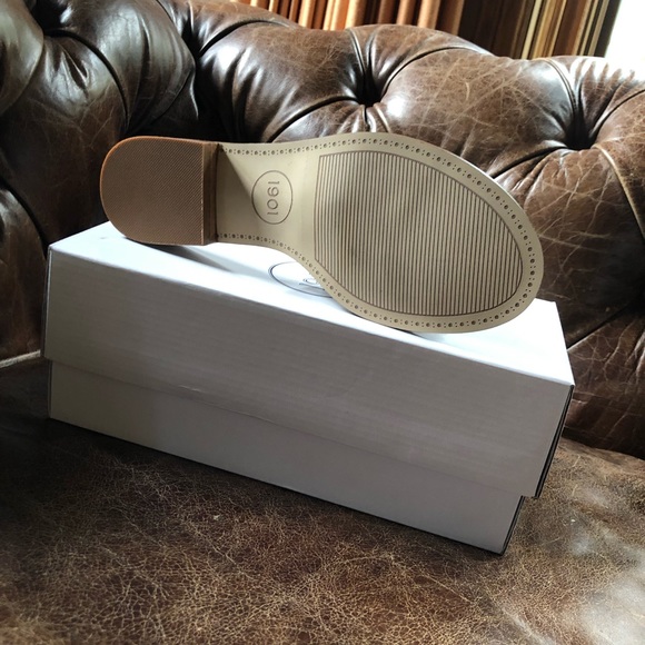 1901 | Shoes | Kilt Fringe Metallic Slide Slip On Flat Sandals | Poshmark